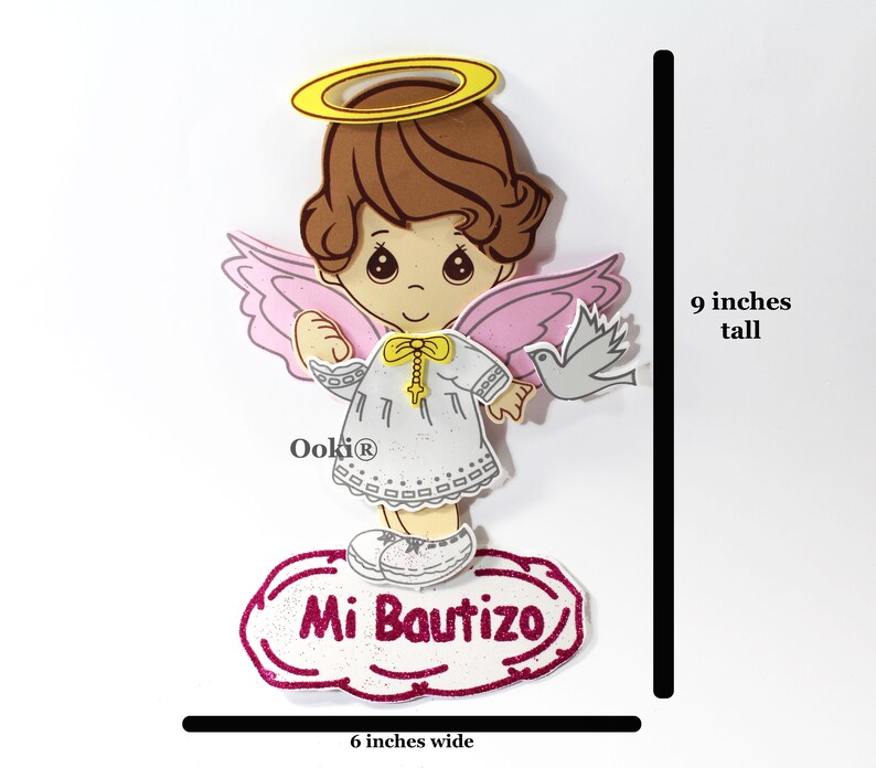 10pc Mi Bautizo Angel Boy Girl With Halo Foam Decor Baptism | Etsy