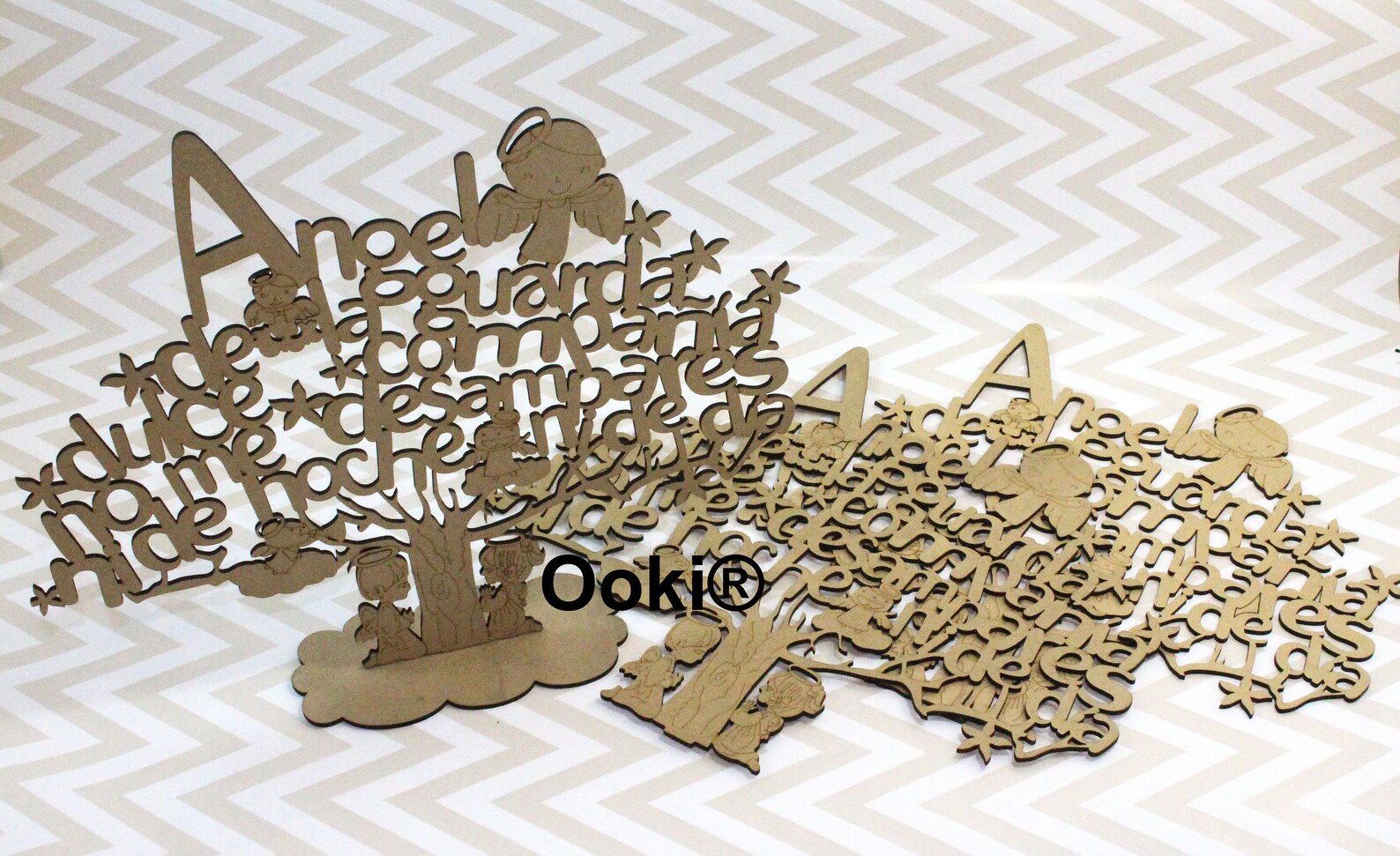 Guardian Angel Tree Wood Stand Laser Cutout Baptism Centerpiece 1st ...