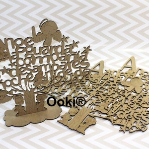 Guardian Angel Tree Wood Stand Laser Cutout Baptism Centerpiece 1st ...