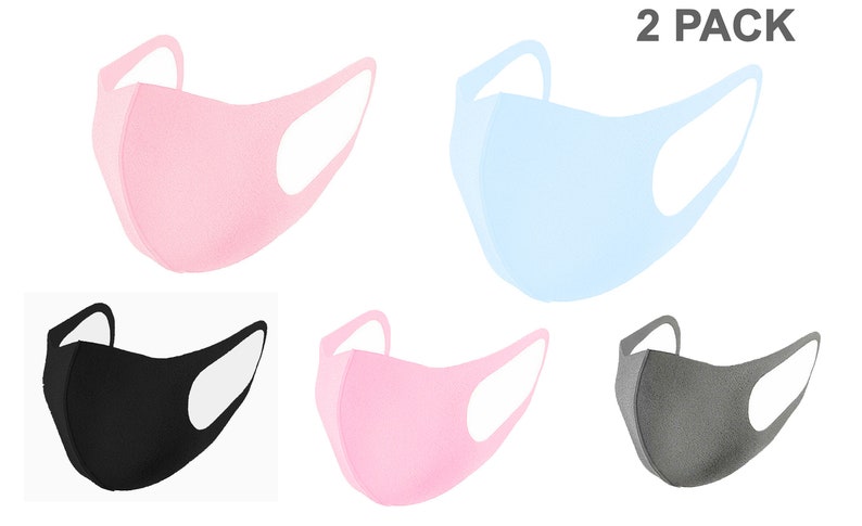 2 Pack Reusable Neoprene Face Mask Washable Masks Breathable - Etsy