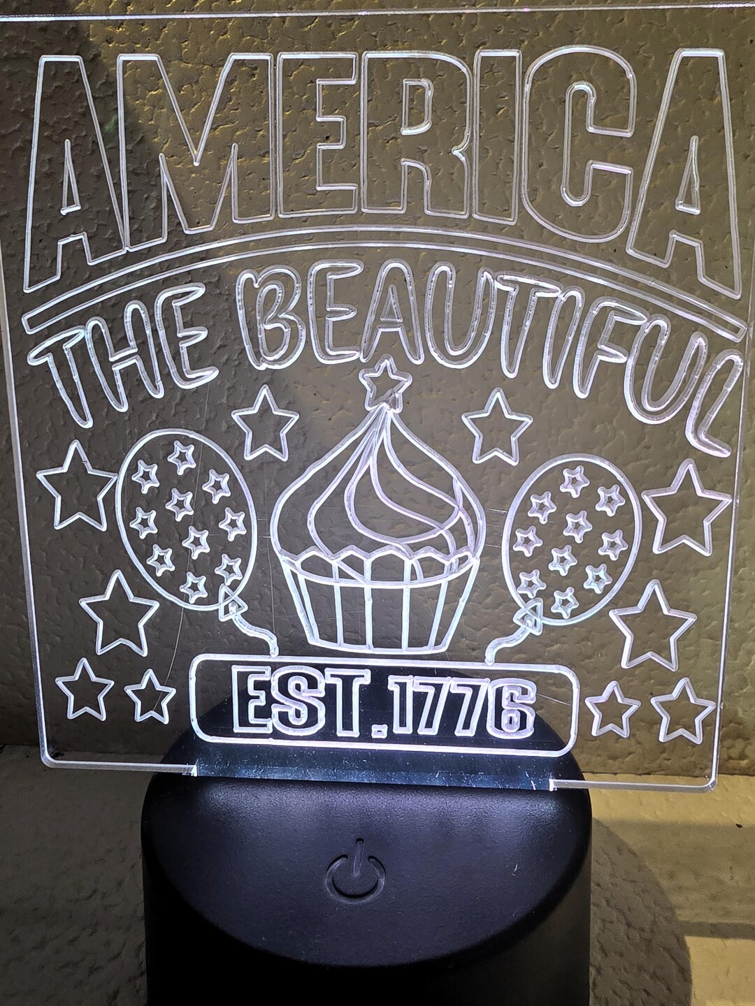 Custom Cut Acrylic Lighted Sign With Remote - Etsy