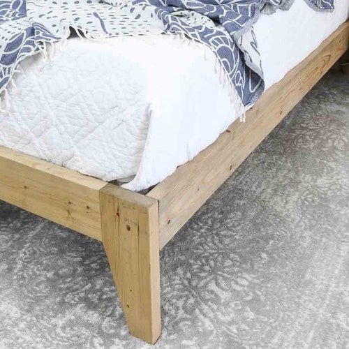 King Platform Bed Frame Woodworking Plans - Etsy