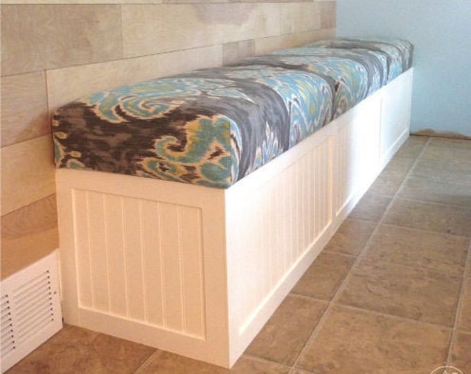 Built-in Storage Bench Woodworking Plans - Etsy