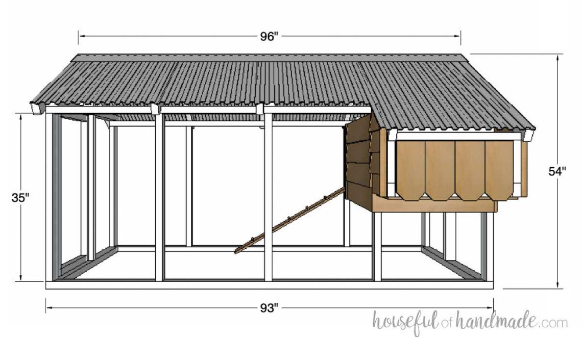 DIY Chicken Coop Build Plans - Small Chicken Coop With Run PDF ...