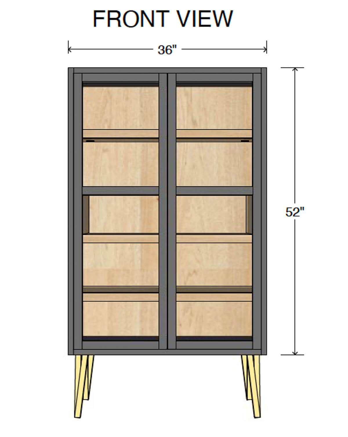 Modern Display Cabinet Woodworking Plans - Glass Door Bookcase PDF ...