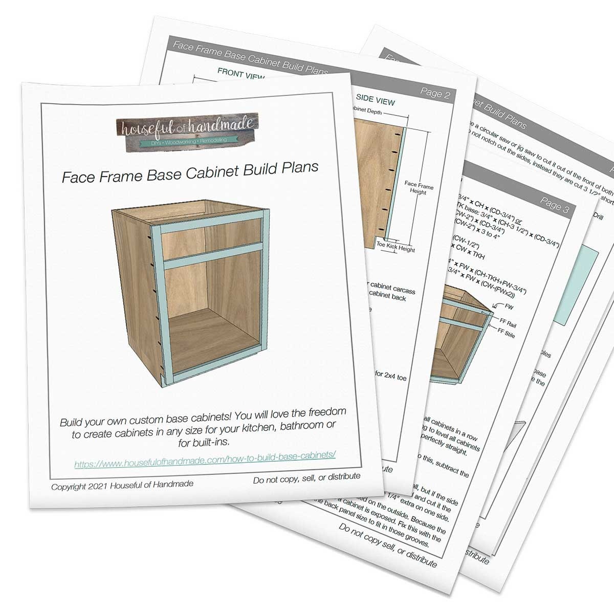 Face Frame Base Cabinet Woodworking Plans | Etsy