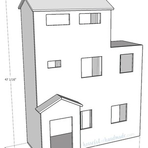 4' Dollhouse Build Plans - 11" Dolls House Printable PDF Woodworking ...