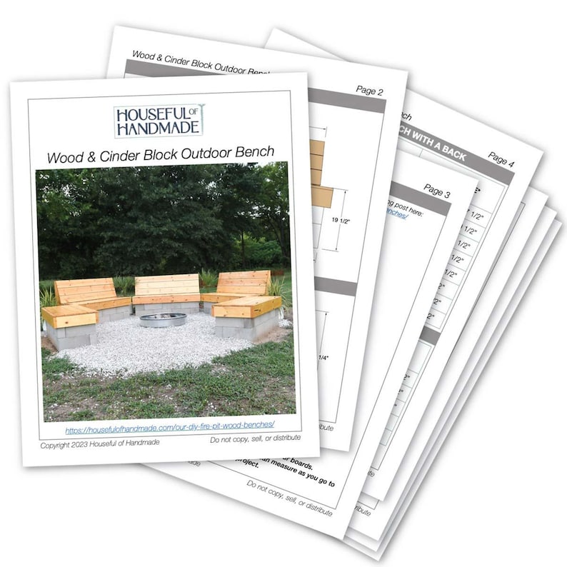 Wood & Cinderblock Bench Woodworking Plans - DIY Outdoor Bench ...