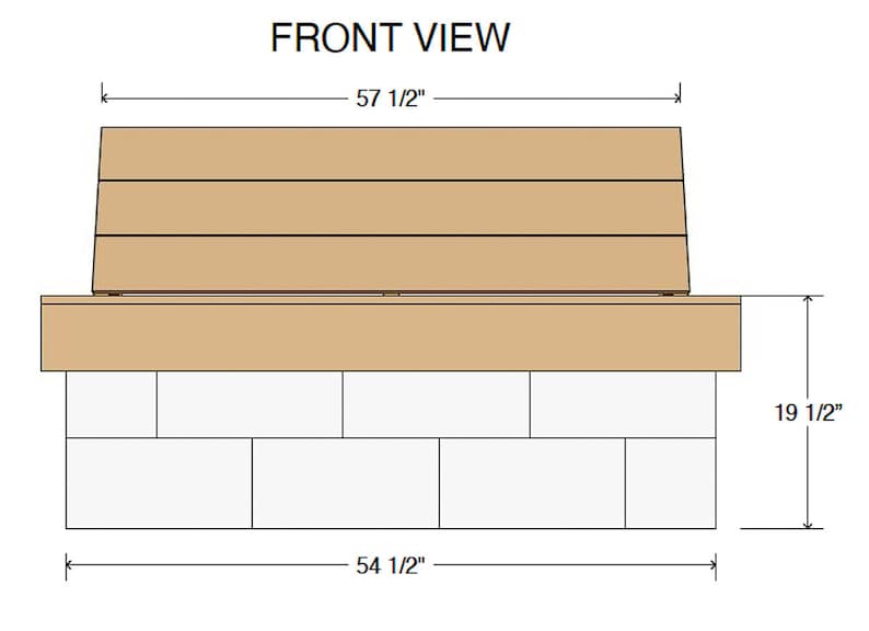 Wood & Cinderblock Bench Woodworking Plans - DIY Outdoor Bench ...