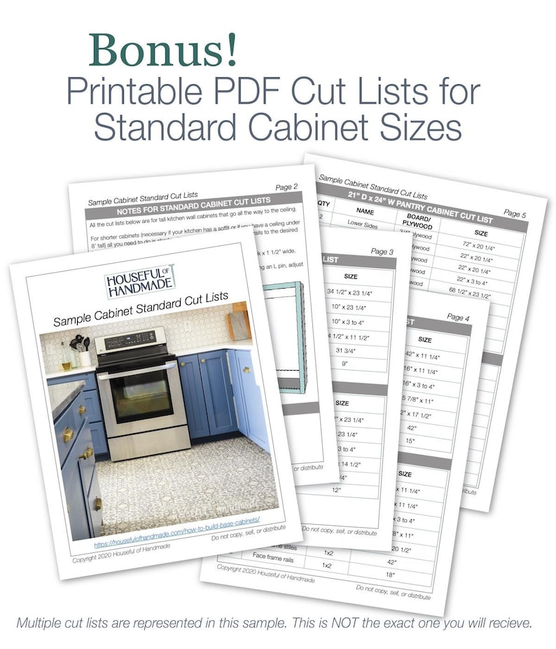 Face Frame Pantry Cabinet Woodworking Plans - Printable PDF Build Plans ...