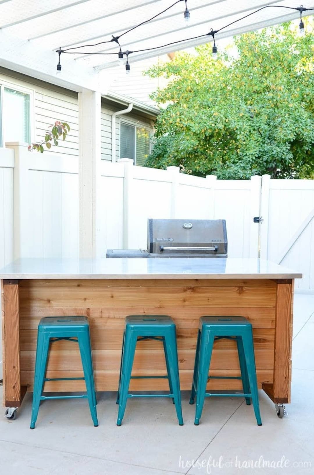 Outdoor Kitchen Island Build Plans - DIY Grill Table - Printable PDF ...