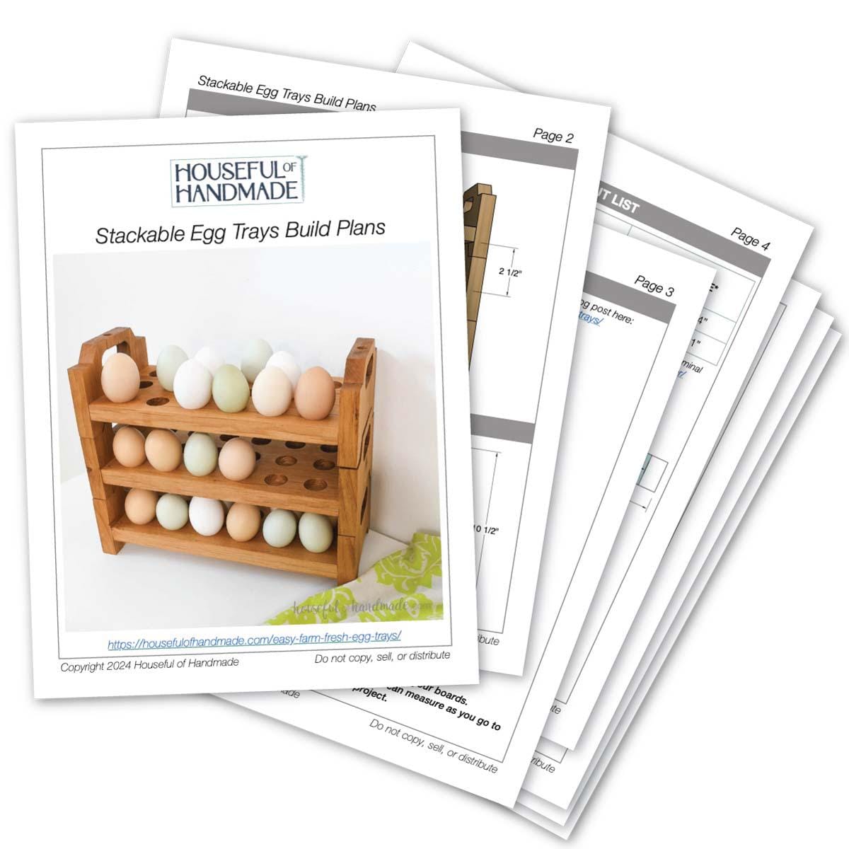Stackable Egg Trays Woodworking Plans - Farm Fresh Egg Shelves PDF ...