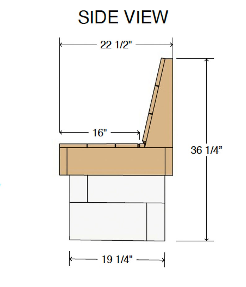 Wood & Cinderblock Bench Woodworking Plans - DIY Outdoor Bench ...