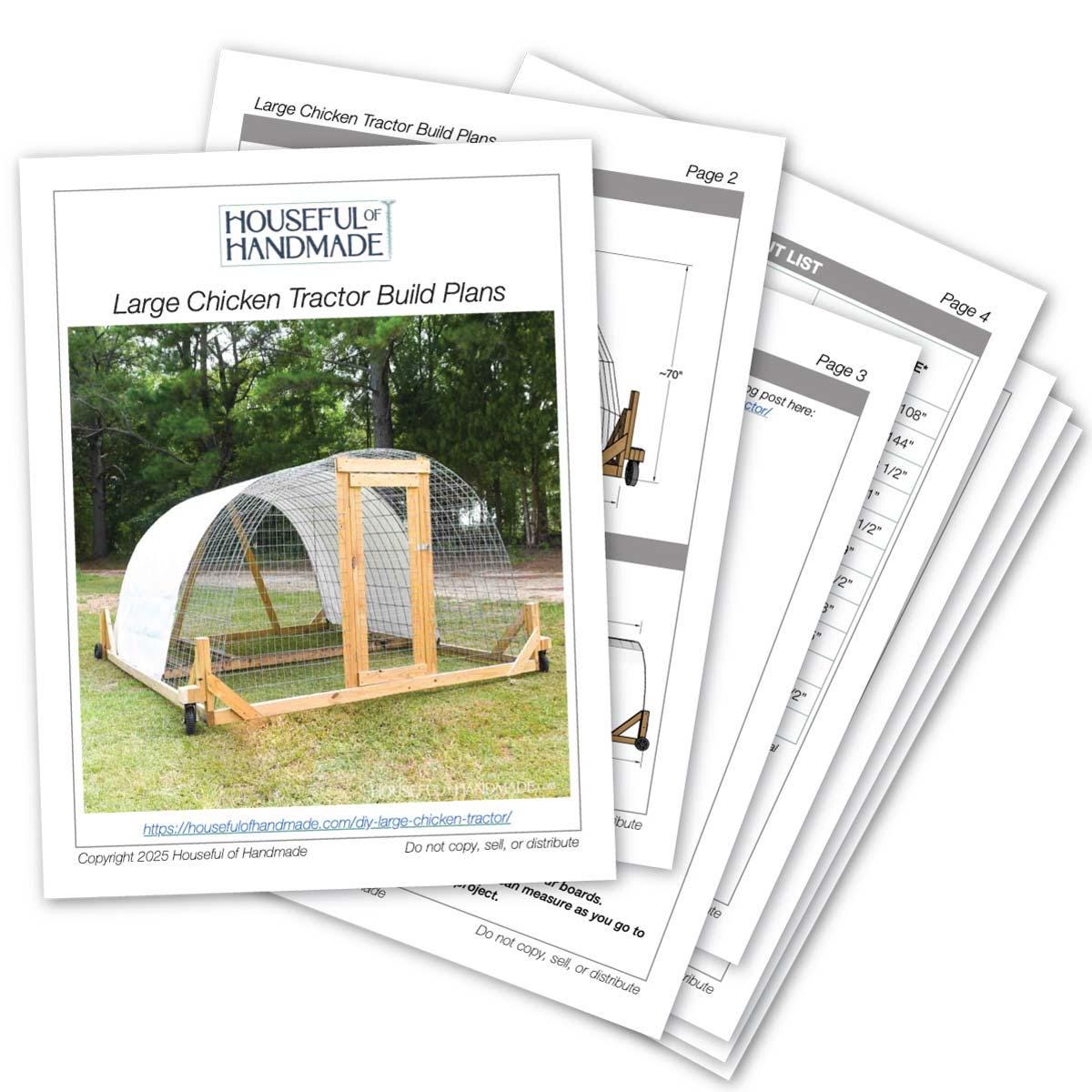 DIY Chicken Tractor Build Plans - Large Mobile Chicken Coop From Cattle ...