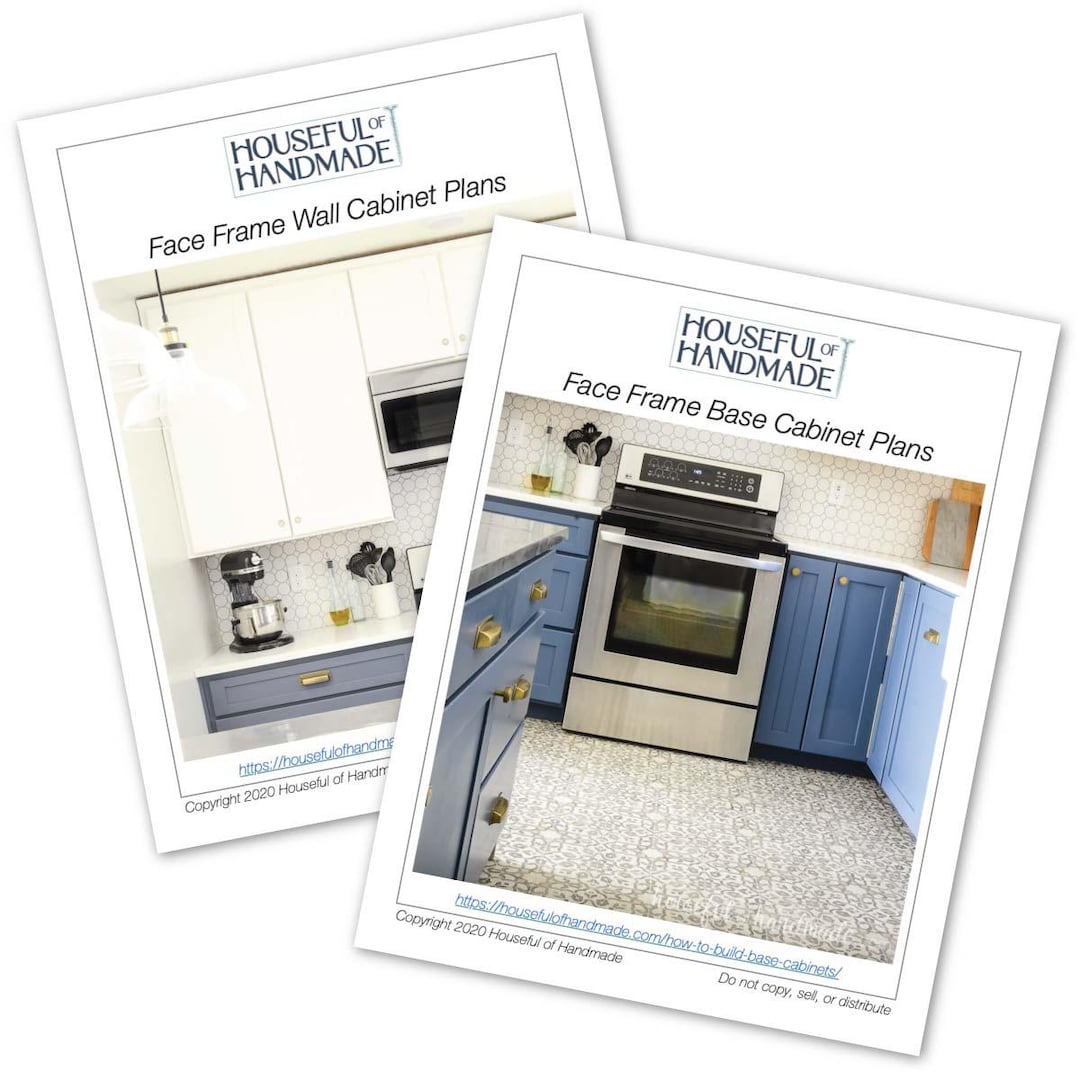 Wall & Base Face Frame Cabinet Bundle - DIY Cabinets - Printable PDF ...