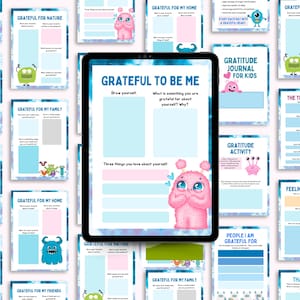 Printable Kids Gratitude Journal | Daily Mindfulness Prompts | Positive ...