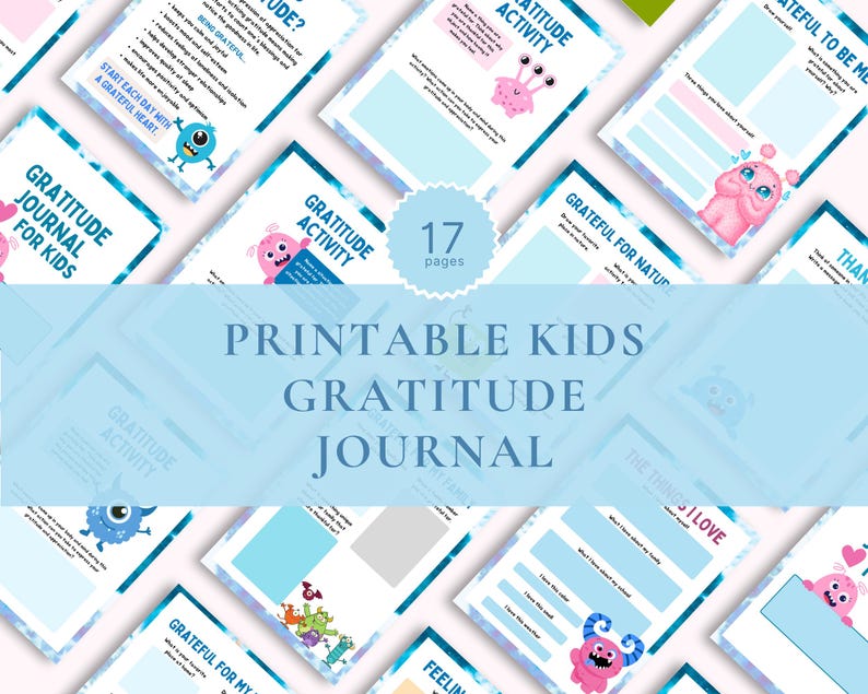 Printable Kids Gratitude Journal | Daily Mindfulness Prompts | Positive ...