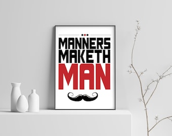 Manners maketh man | Etsy
