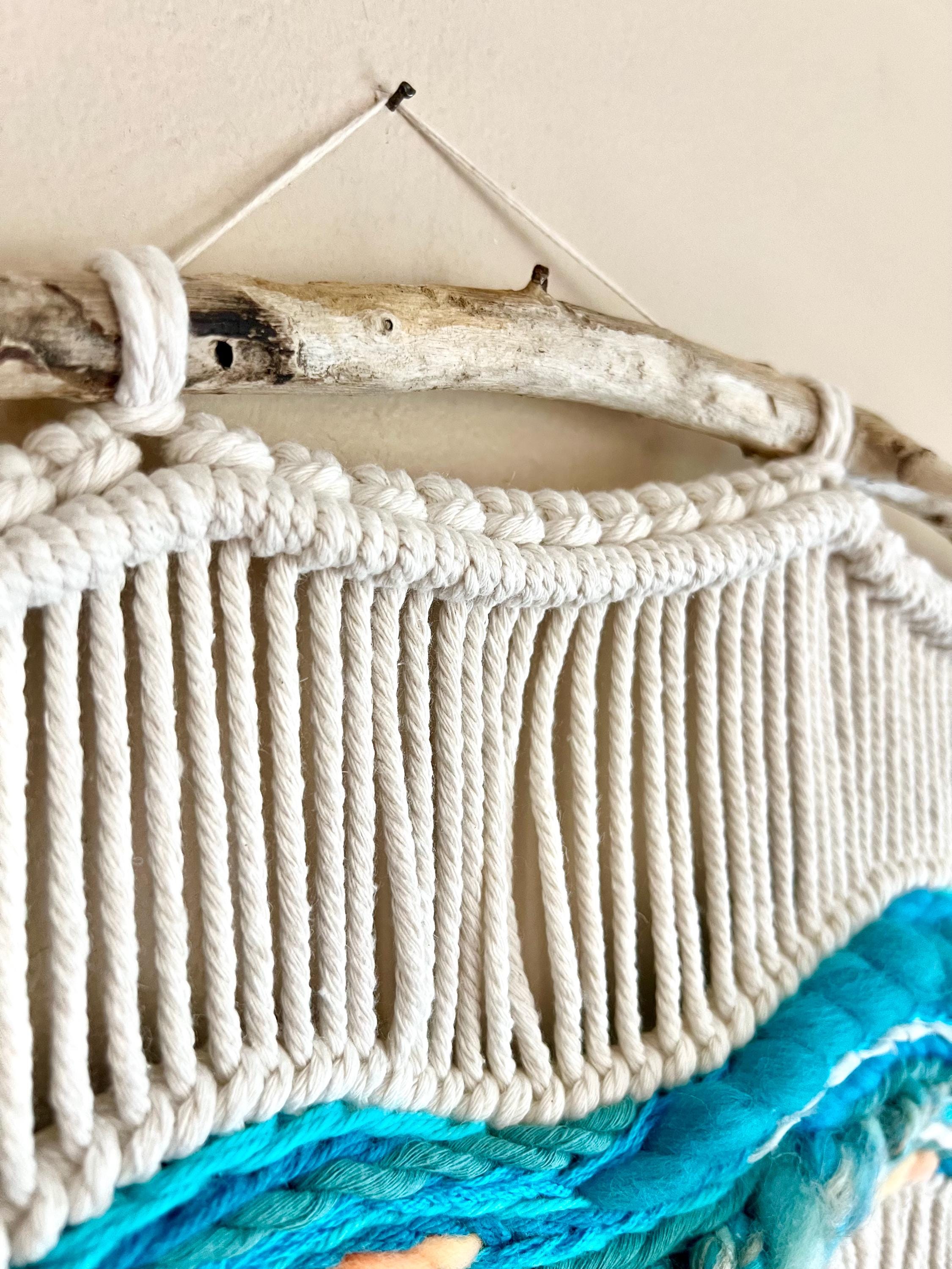 THE LINEUP #2 | Large Macrame Wall Hanging | Ocean Beach Landscape ...