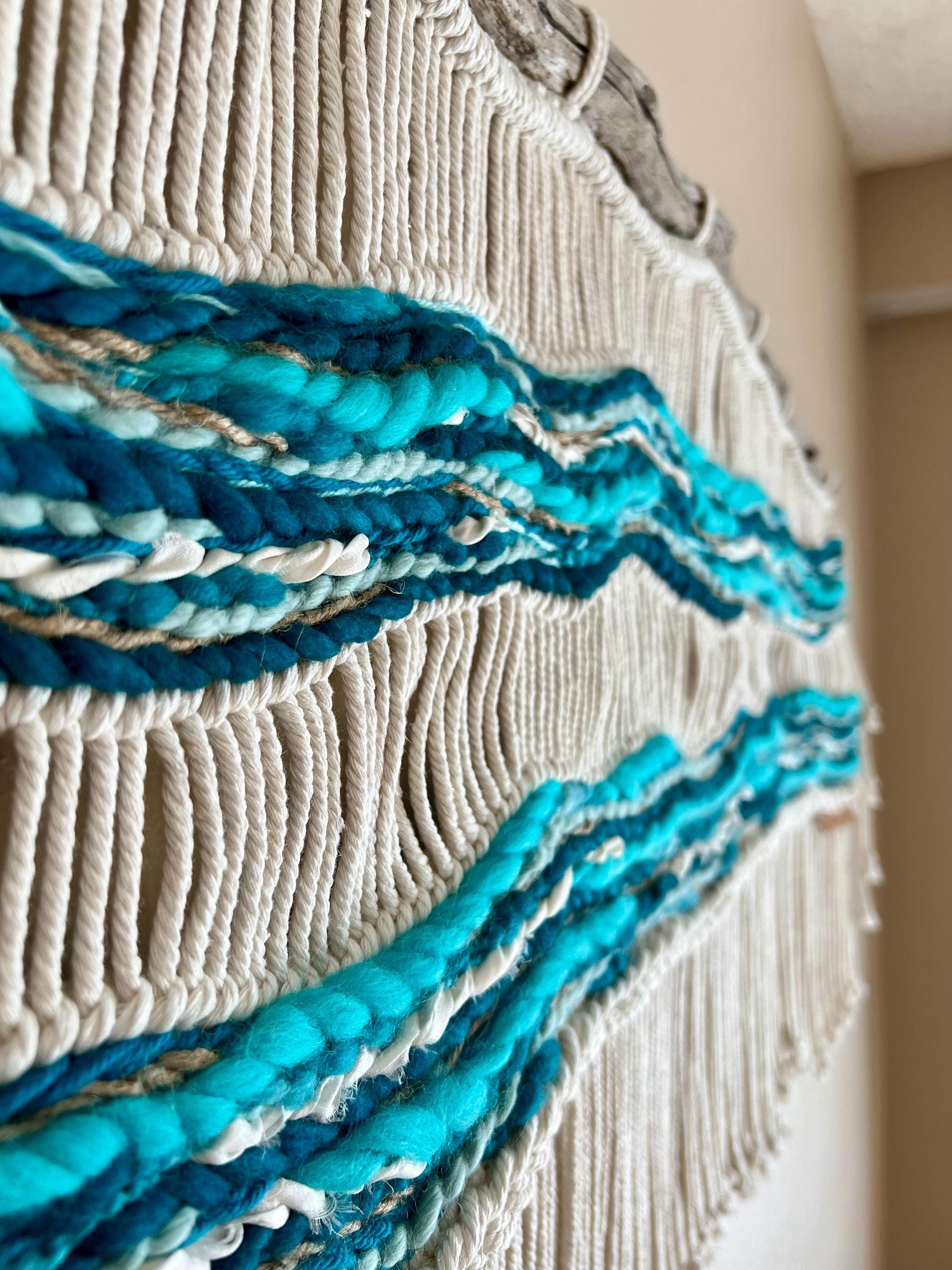 THE LINEUP #1 | Large Macrame Wall Hanging | Ocean Beach Landscape ...