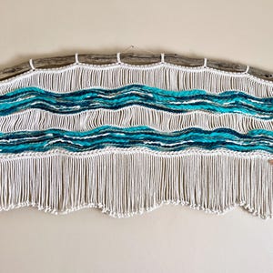 THE LINEUP #1 | Large Macrame Wall Hanging | Ocean Beach Landscape ...