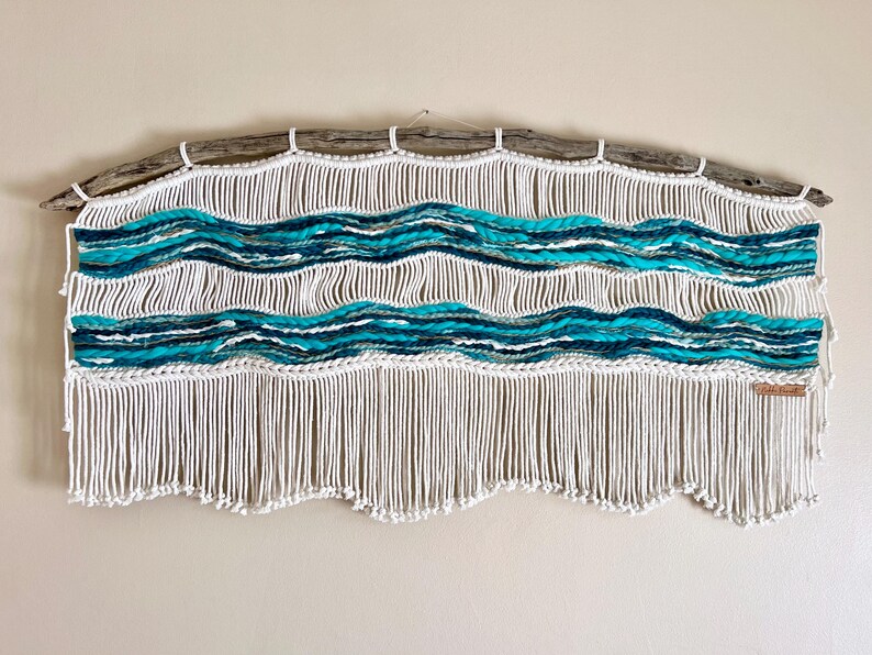 THE LINEUP #1 | Large Macrame Wall Hanging | Ocean Beach Landscape ...