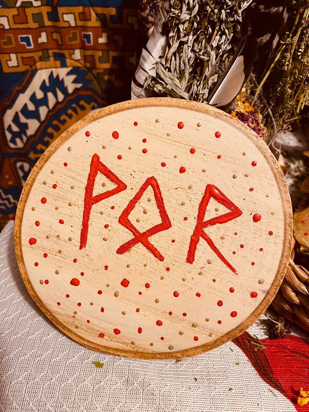 Thor Altar Tile, Wood Altar Tile - Etsy