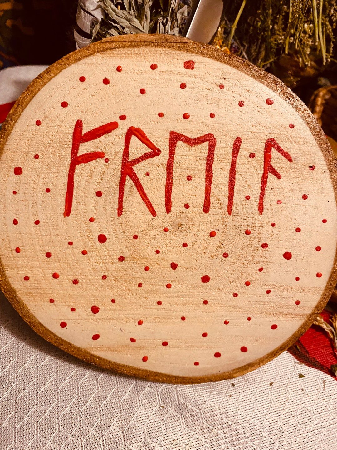 Hand Painted Freya Altar Tile, Pine Wood Offering - Etsy Australia