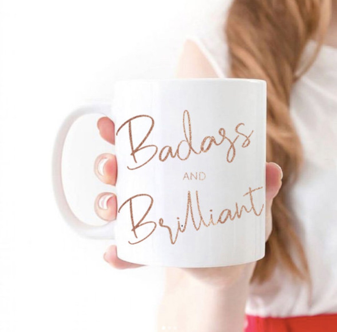 Badass and Brilliant Feminist Mug | Feminist Gift | Feminism | Feminist ...