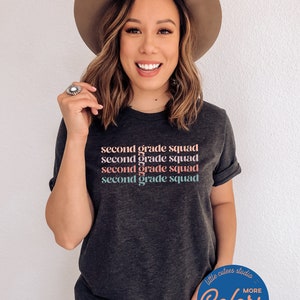 Second Grade Squad Teacher Sweatshirt Second Grade Teacher Gifts Grade ...