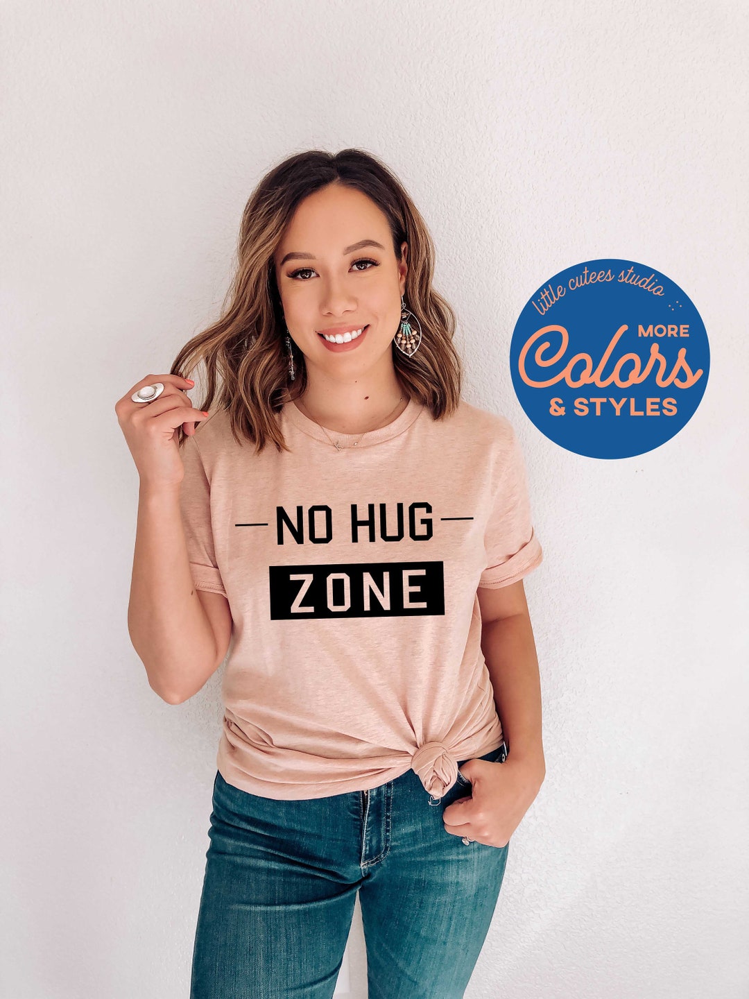 No Hug Zone Shirt | Graphic Tee | No Hugging Top | Introvert Shirt ...