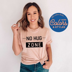No Hug Zone Shirt | Graphic Tee | No Hugging Top | Introvert Shirt ...