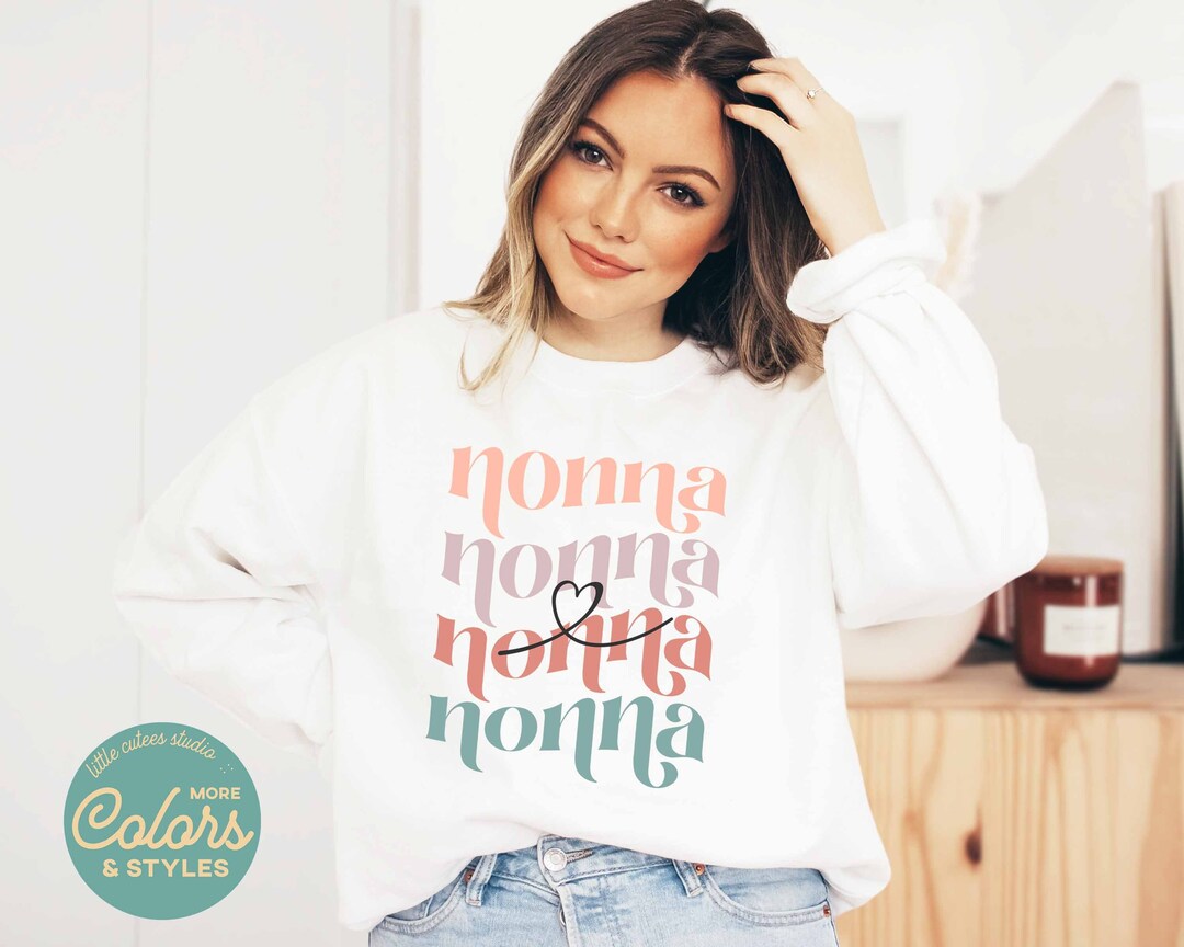 Nonna Sweatshirt New Nonna Gift Nonna Pregnancy Announcement Shirts ...