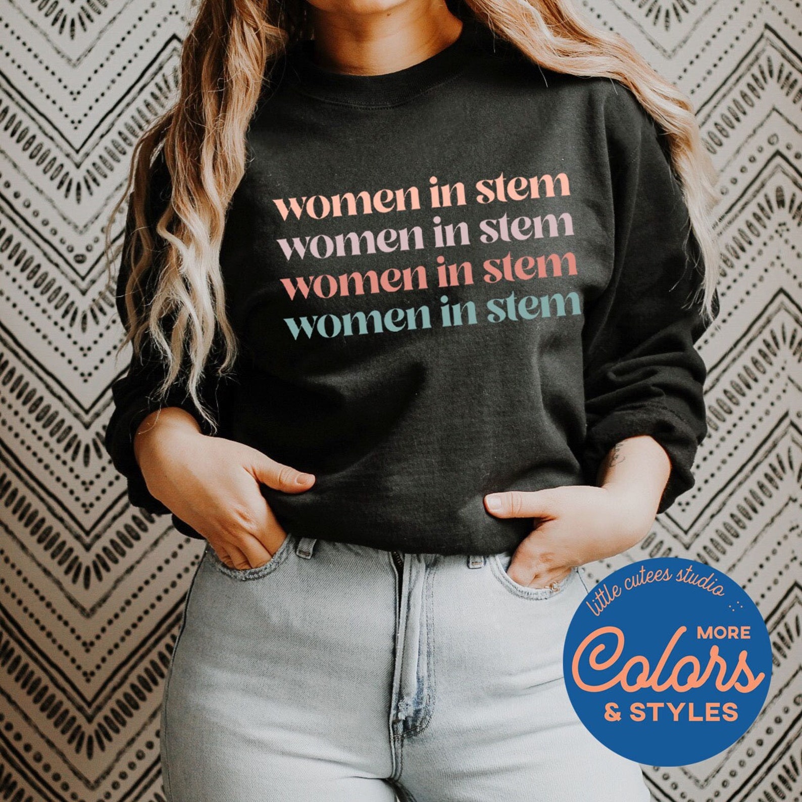 Women in Stem Sweatshirt Stem Graduation Gift Female - Etsy