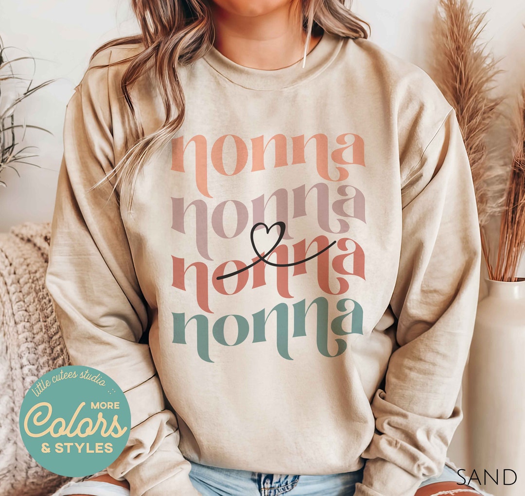 Nonna Sweatshirt | New Nonna Gift | Nonna Pregnancy Announcement Shirts ...