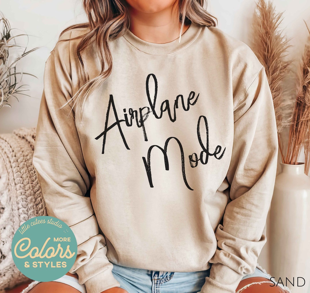 Airplane Mode Crewneck Sweatshirt | Travel Sweatshirt | World Traveler ...