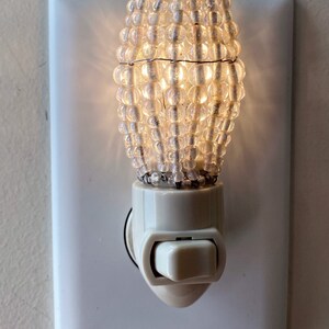Handmade Beaded Lightbulb Cover Nightlight Crystal Luster | Etsy
