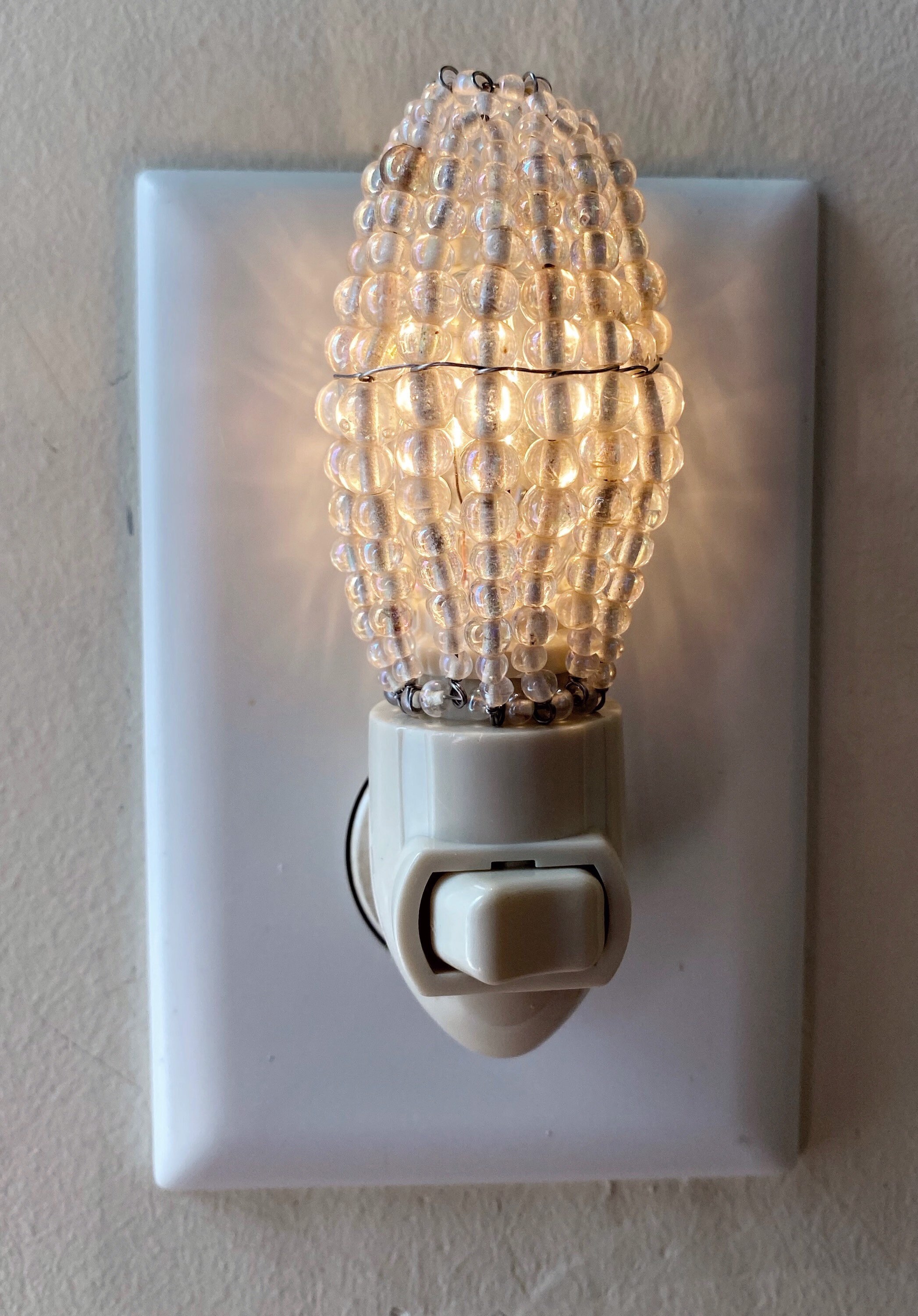 Handmade Beaded Lightbulb Cover Nightlight Crystal Luster | Etsy