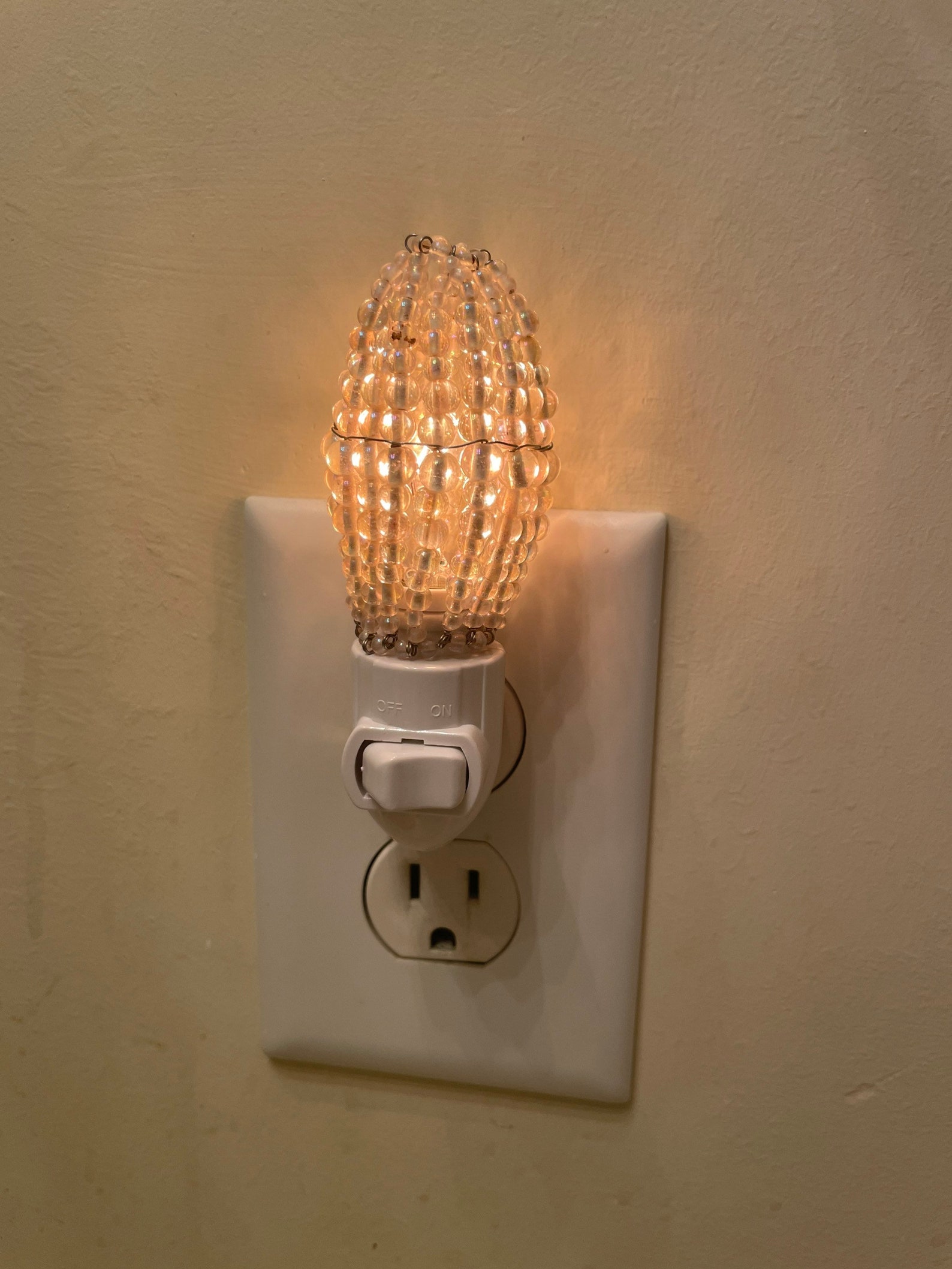 Handmade Beaded Lightbulb Cover Nightlight - Crystal Luster - Etsy