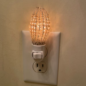 Handmade Beaded Lightbulb Cover Nightlight - Crystal Luster - Etsy