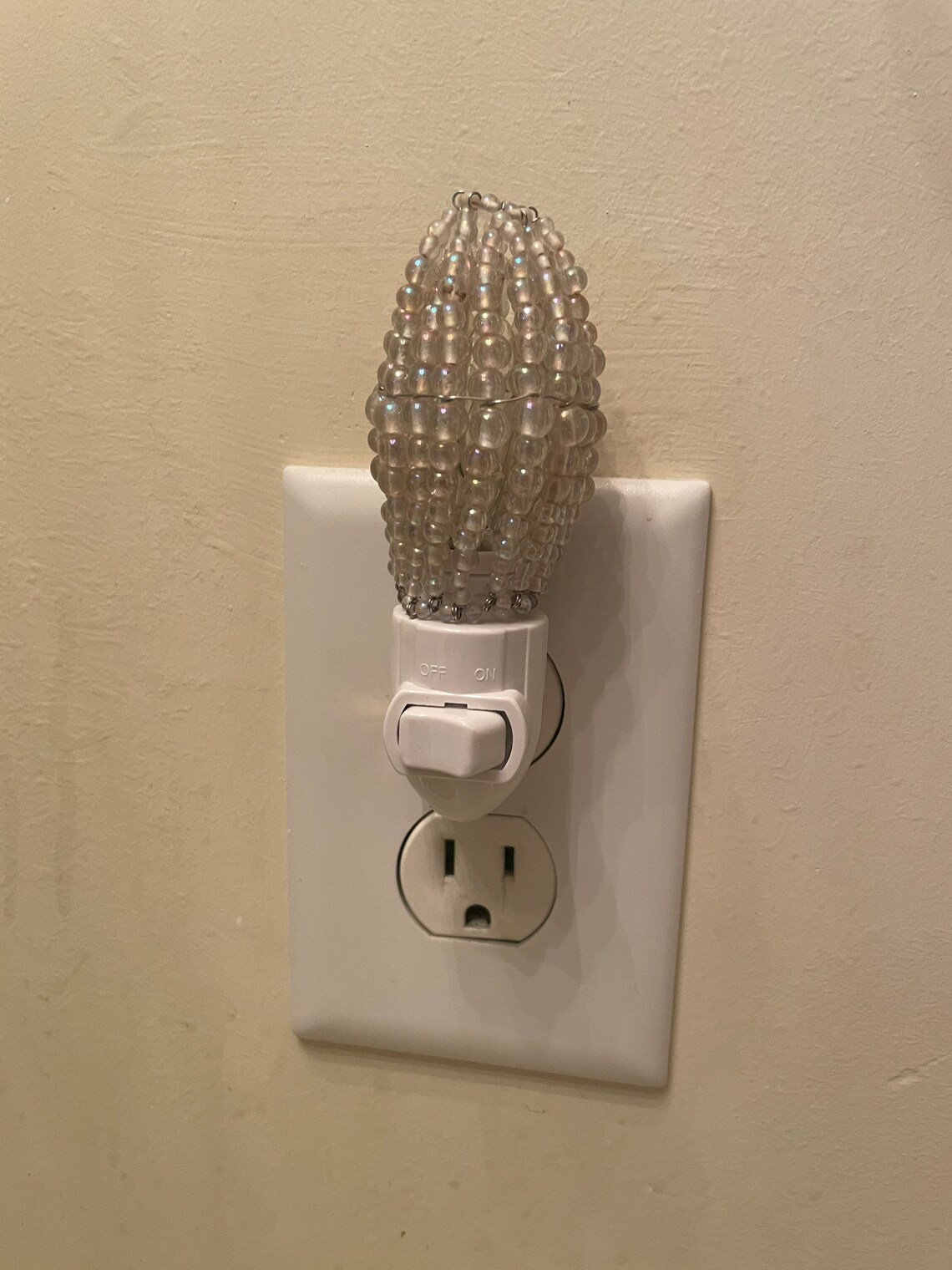 Handmade Beaded Lightbulb Cover Nightlight - Crystal Luster - Etsy