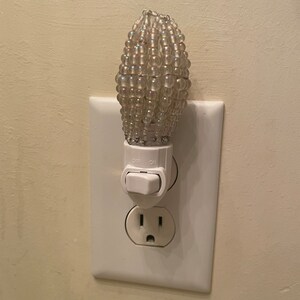 Handmade Beaded Lightbulb Cover Nightlight - Crystal Luster - Etsy