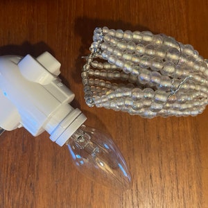 Handmade Beaded Lightbulb Cover Nightlight - Crystal Luster - Etsy