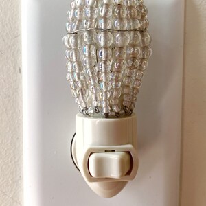 Handmade Beaded Lightbulb Cover Nightlight Crystal Luster | Etsy