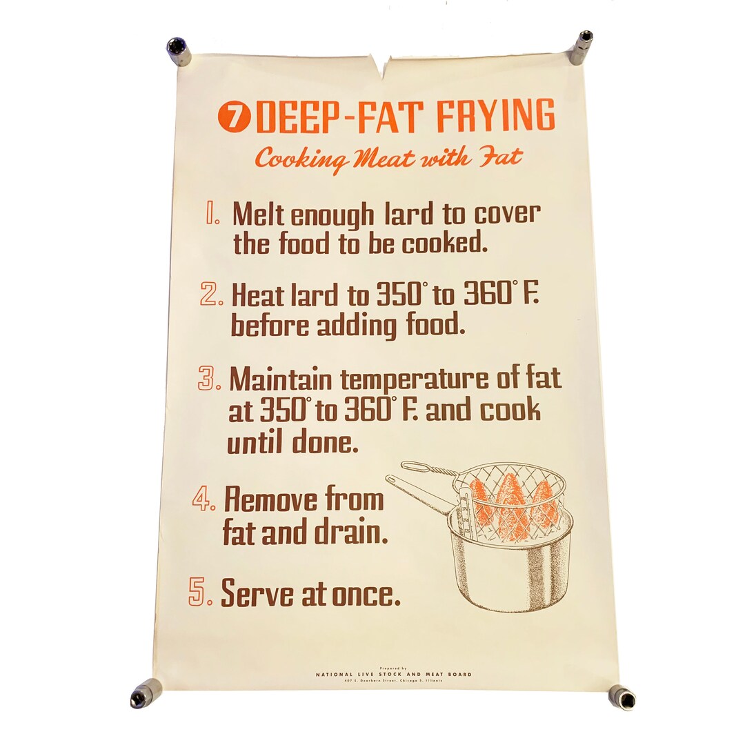 Vintage National Livestock and Meat Board Teaching Poster Butcher Shop ...