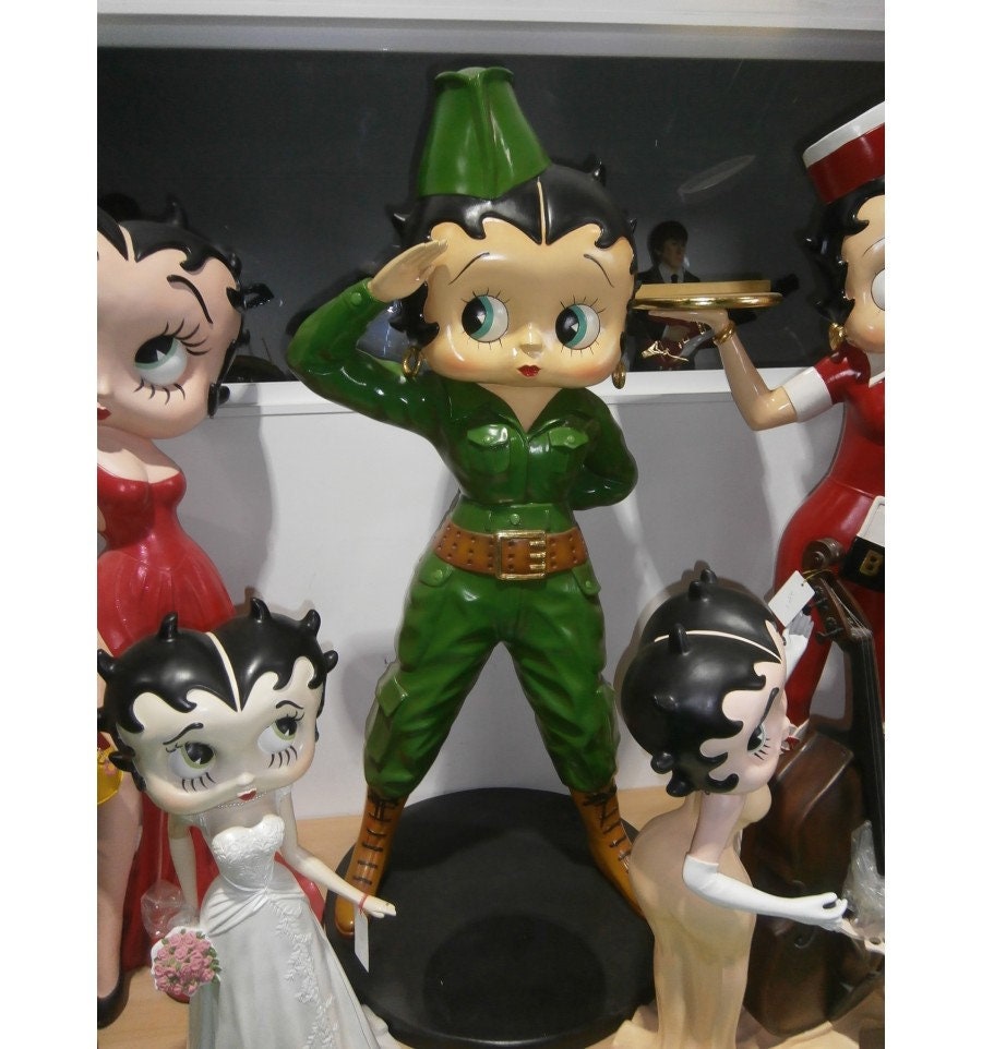 Betty Boop 5ft Big Life Size Green Costume Figurine Saluting Etsy