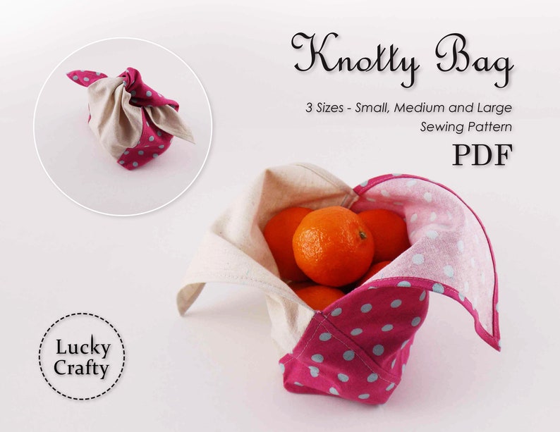 PDF Sewing Pattern - Knotty Bag, 3 Sizes Bag Pattern and Instruction ...