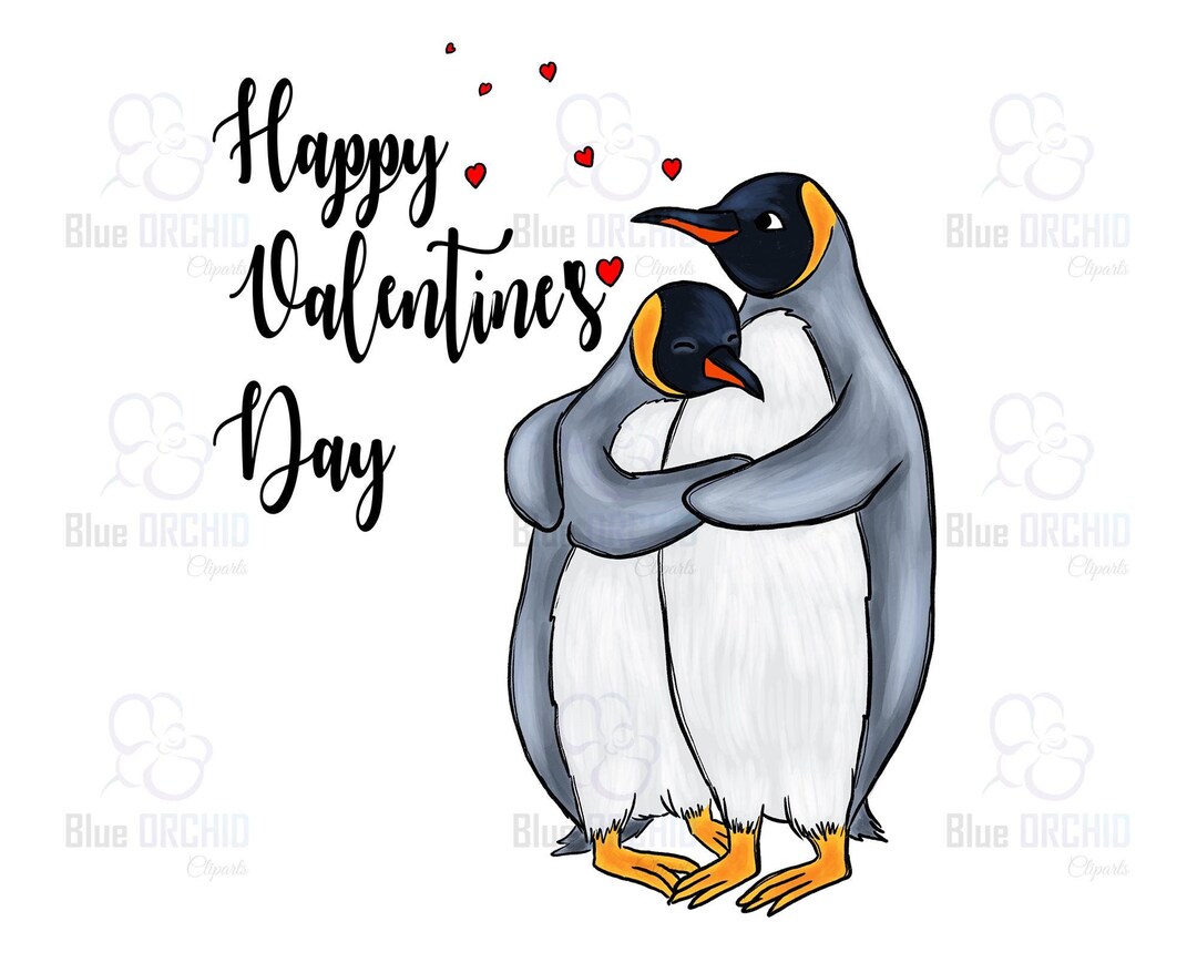 Valentine Day Penguin Clipart Png Sublimation Design - Etsy