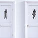 Bathroom WC Sign Decal Sticker Restroom Vinyl Toilet Door - Etsy