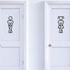 Restroom Door Decal WC Sticker WC Sign Bathroom Decal Restroom Decal ...